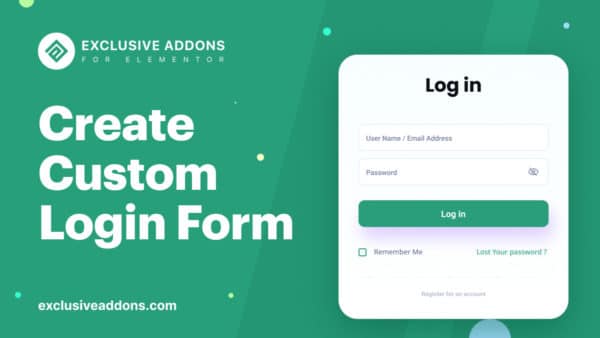 Elementro Login Widget to Create Custom Login Form - Exclusive Addons
